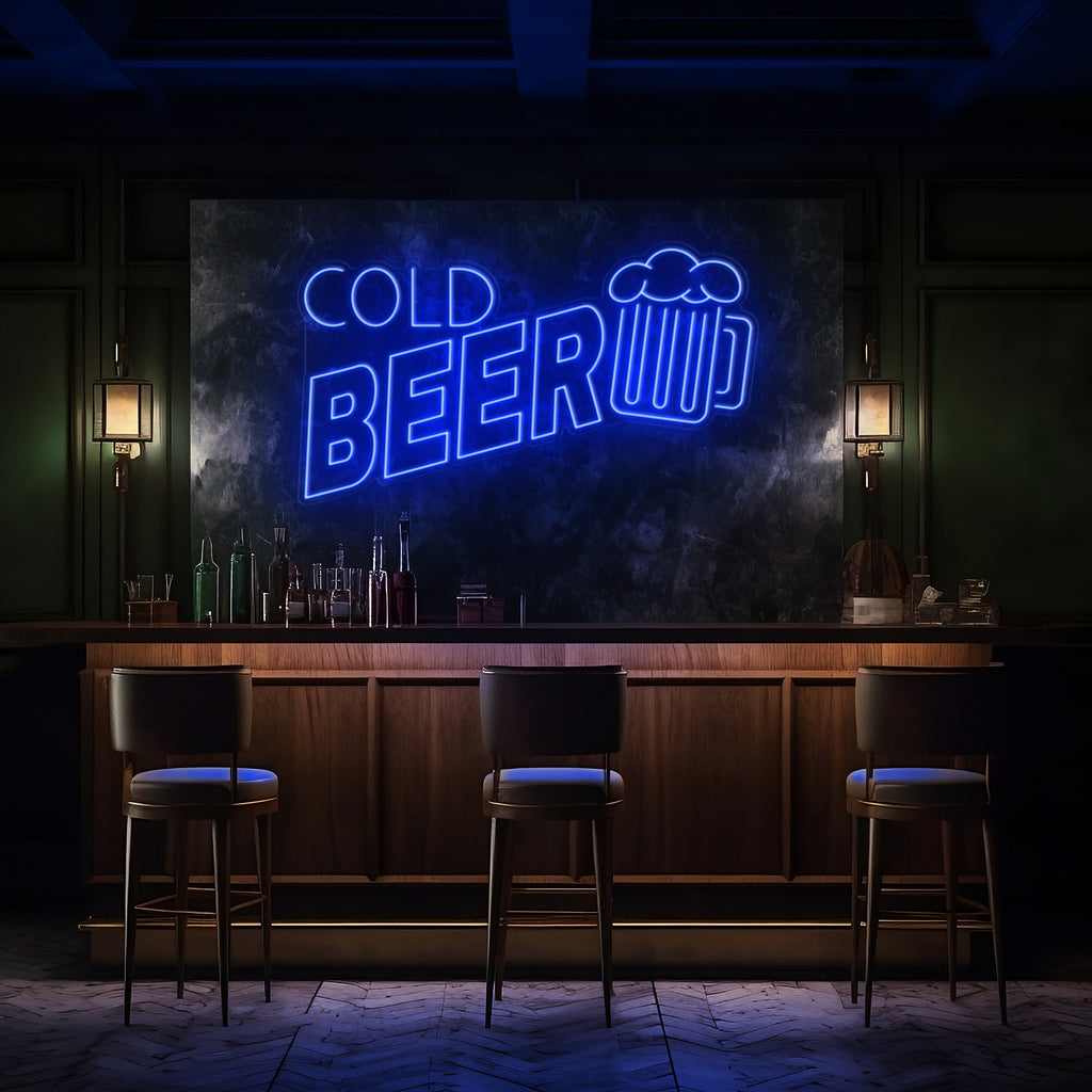 Cold Beer Bar LED Neon Sign | Cool Lighting for Party Spaces