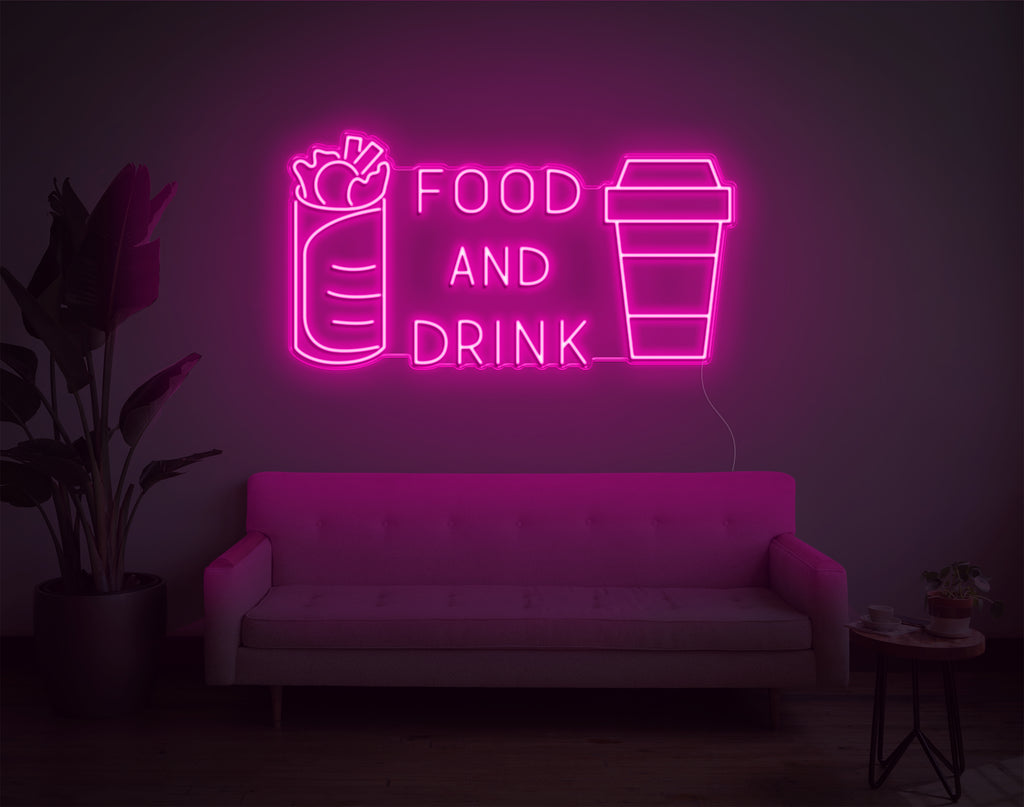 Food and Drink Neon Sign